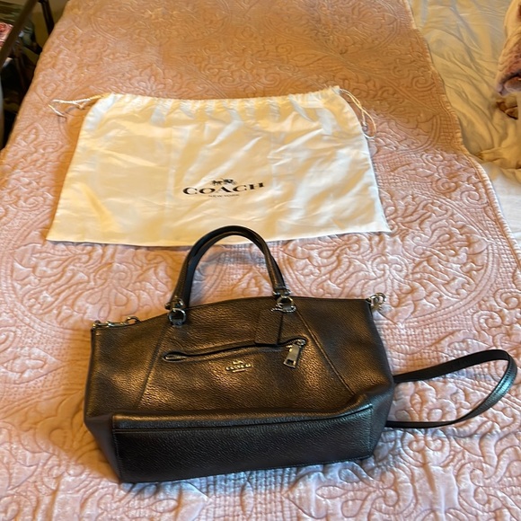 Coach | Bags | Coach Pewter Purse | Poshmark